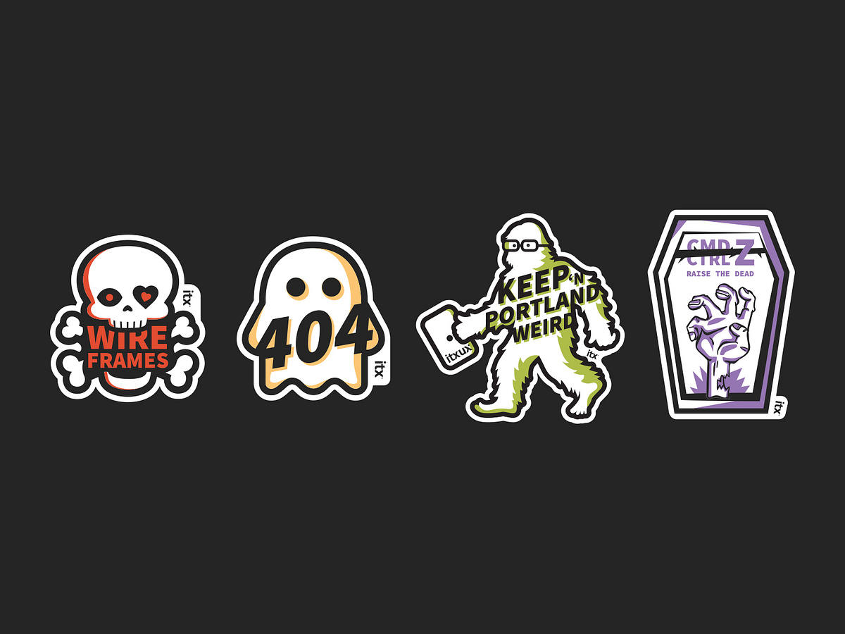 ITX UX Stickers in Monochrome by Tyler Coderre on Dribbble