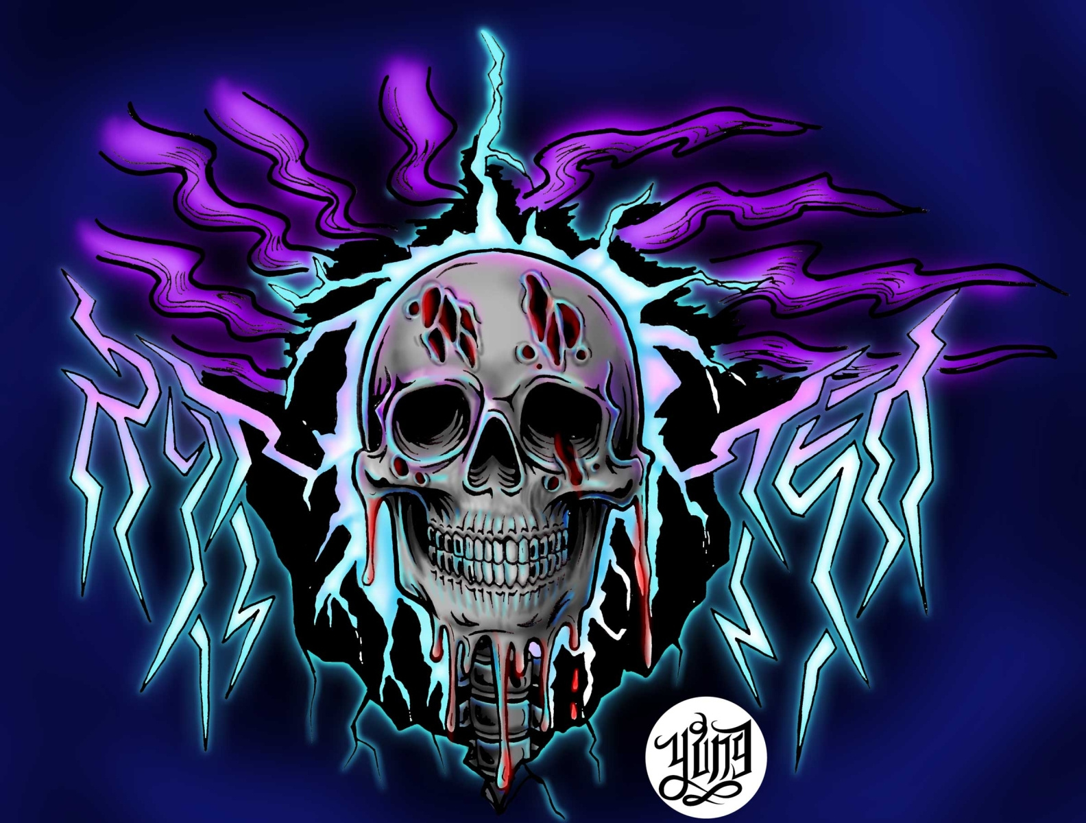 Rotten skull by Ooi on Dribbble