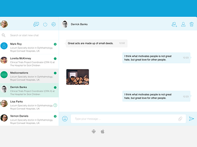 chat app user interface by nikhil bhatia on Dribbble
