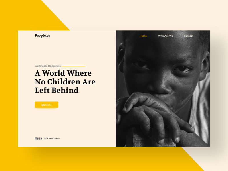 NGO Website Hero Section UI by Bibhu Prasanna Mohanty on Dribbble