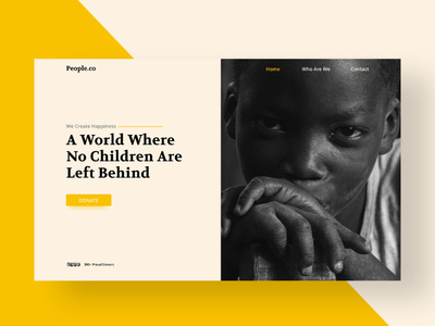 NGO Website Hero Section UI by Bibhu Prasanna Mohanty on Dribbble