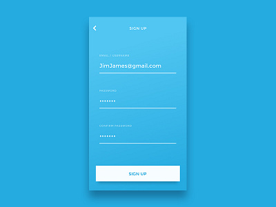 Sign up by Zach Smyth on Dribbble
