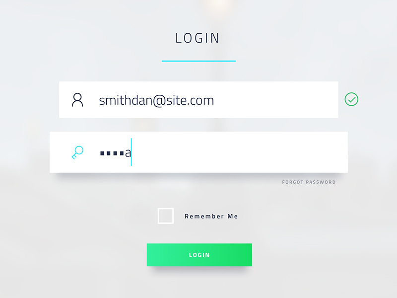 Login Screen - Concept by Zach Smyth on Dribbble