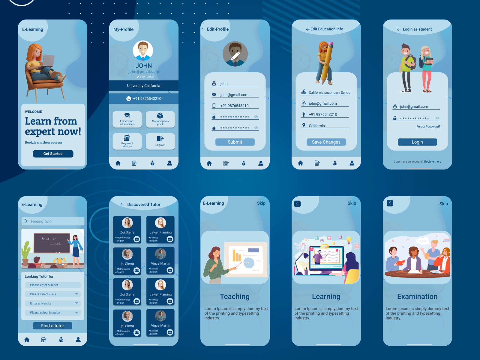 E-Learning Mobile App by Webbybutter on Dribbble