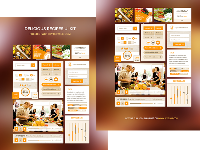 Recipe UI Kit by BytesWire on Dribbble