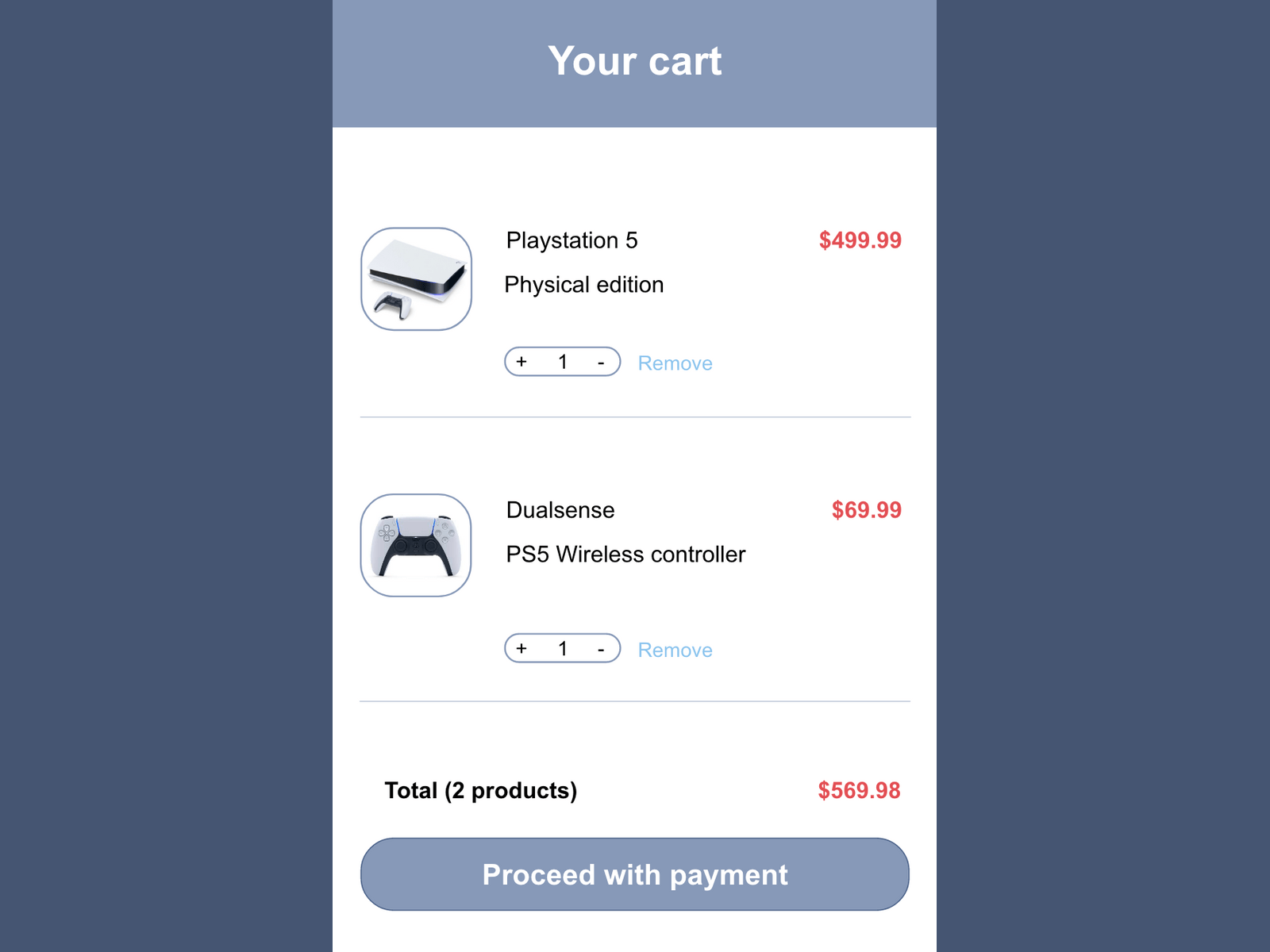 Shopping cart - Daily UI 058 by Rafael Becerra on Dribbble