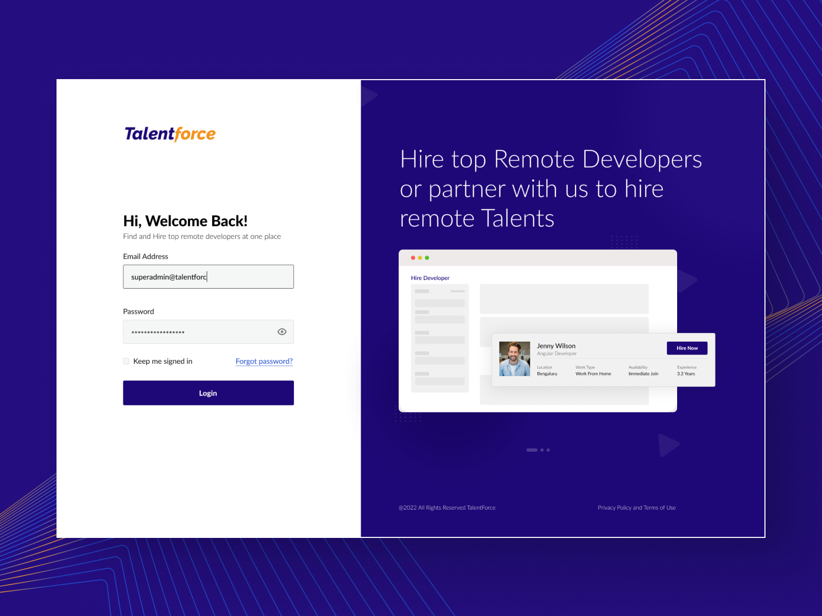 Freelance Portal ( Login) by Parvez Mankad on Dribbble