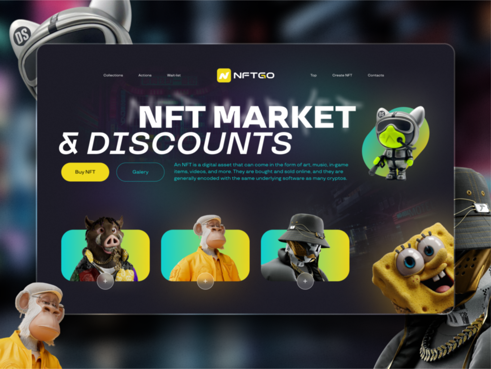 NFT market by Katja Veretennikova on Dribbble