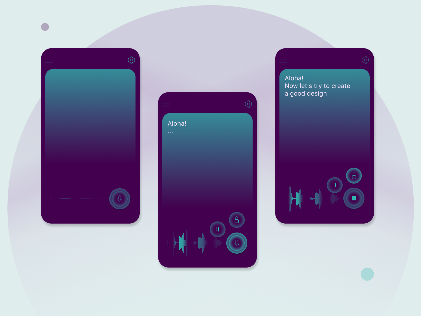 Mob app for speech synthesis by Karina Faris on Dribbble