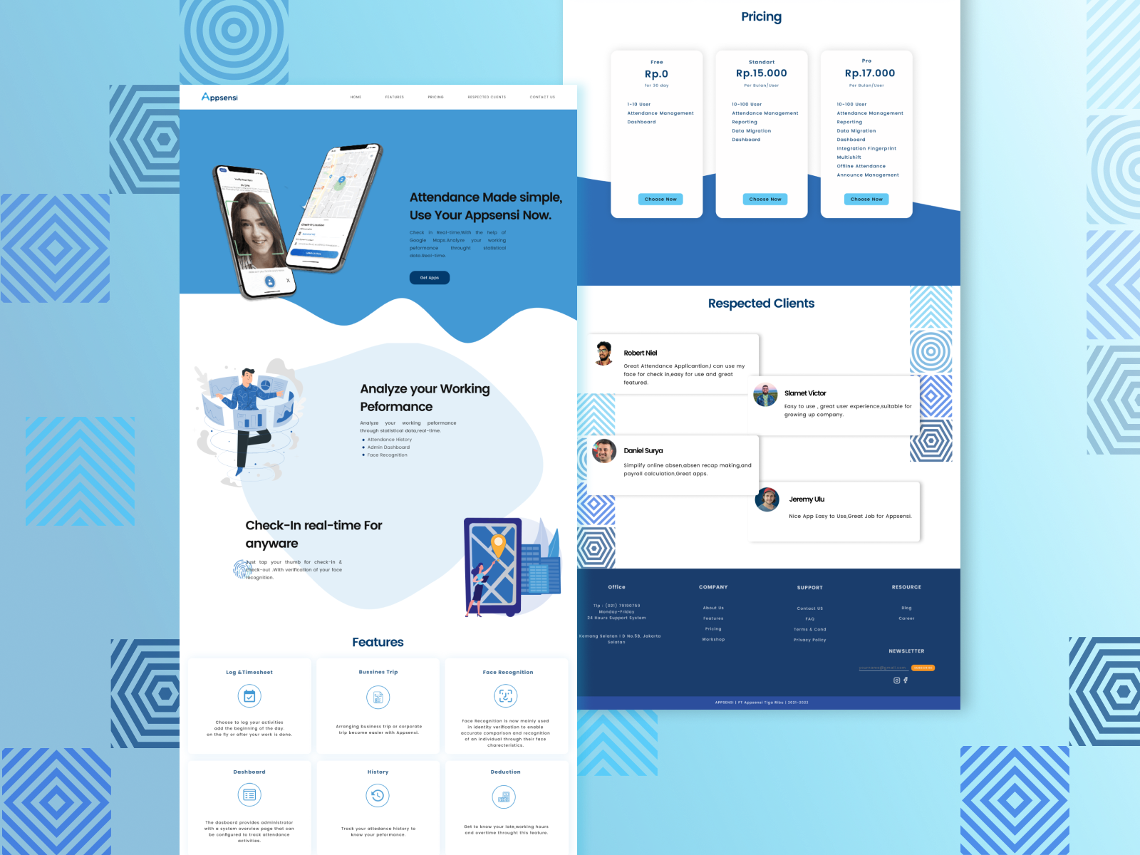Appsensi-LandingPage by Bangkit Prayogi on Dribbble