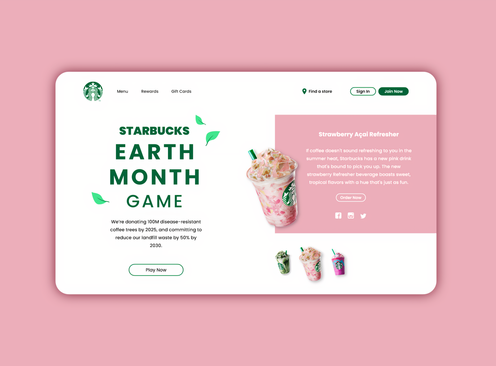 Starbucks Website Redesign by Nikita Chaudhary on Dribbble