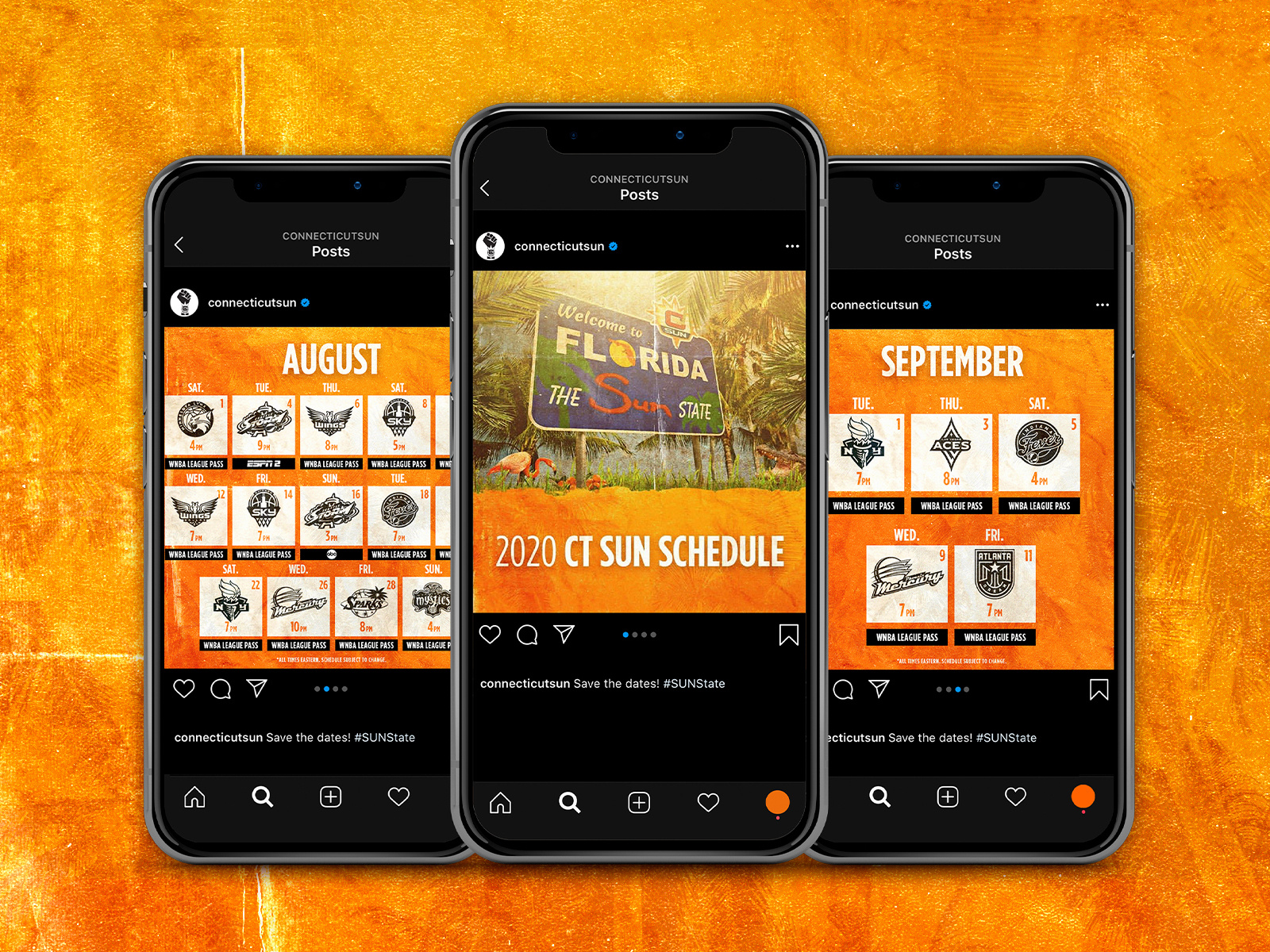 2020 CT SUN SCHEDULE by Justin Garand on Dribbble