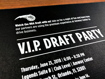 Draft Party Invite by Justin Garand on Dribbble