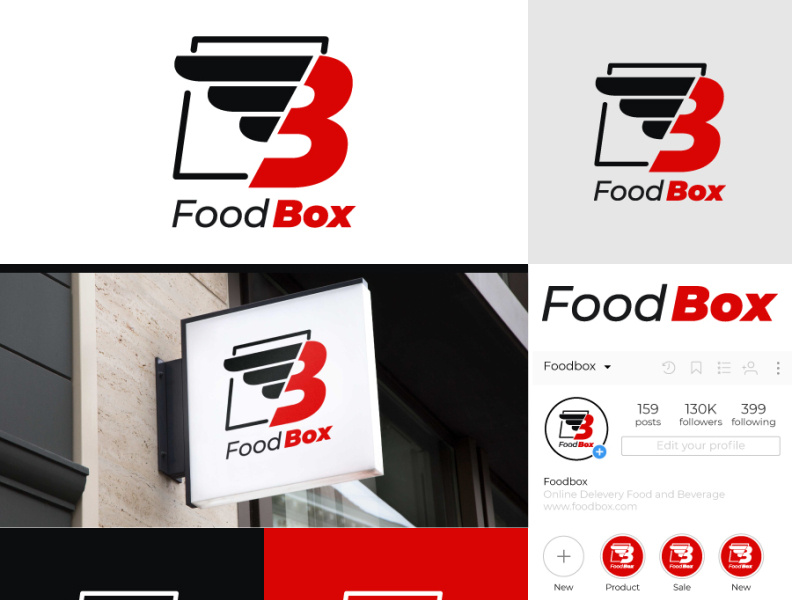 Logo Design food box by Dyone on Dribbble