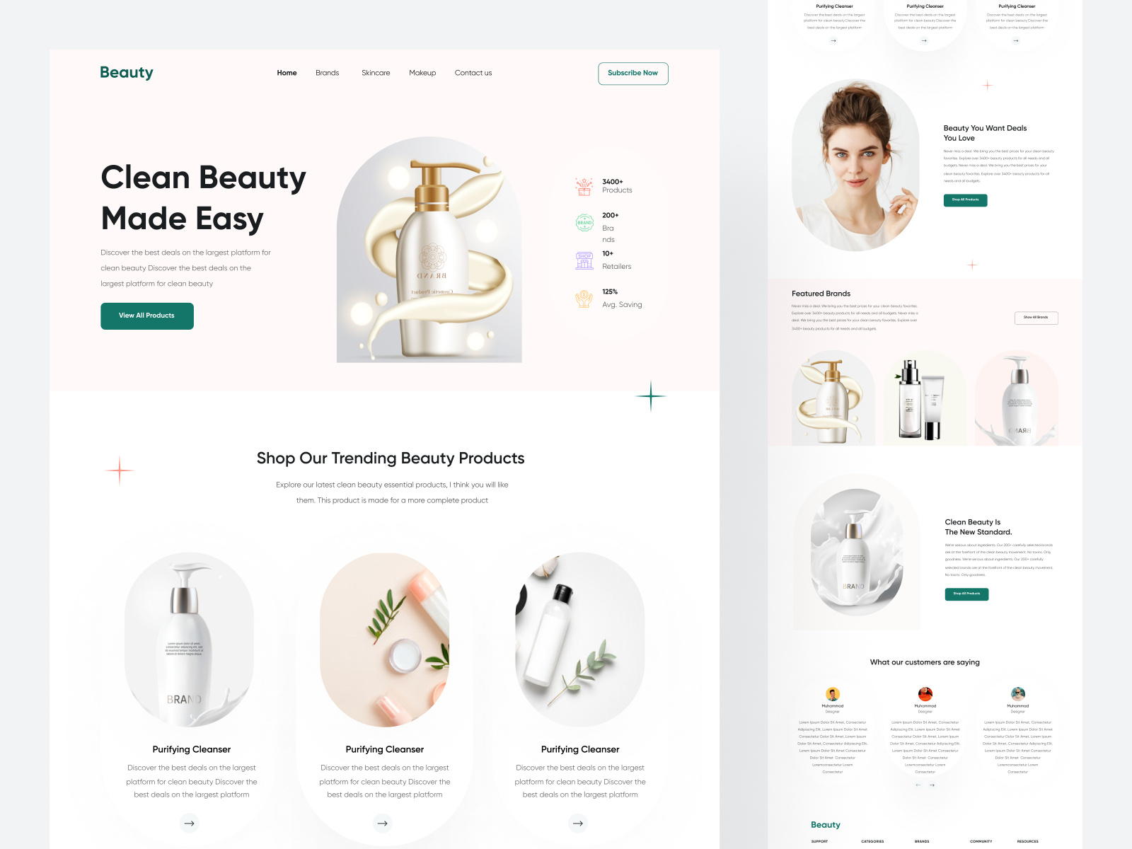 Beauty Products Website by MD Jalal on Dribbble