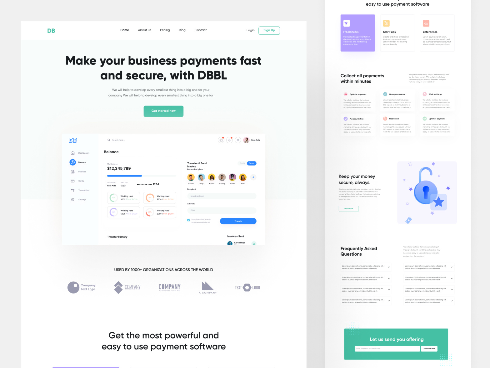 Banking Website by MD Jalal on Dribbble