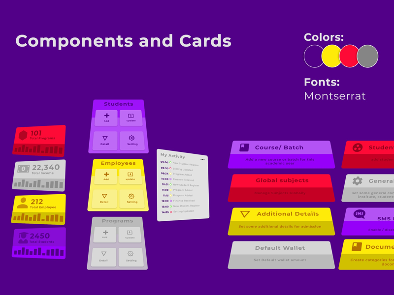 Components and cards design by Zaman Ehsani on Dribbble
