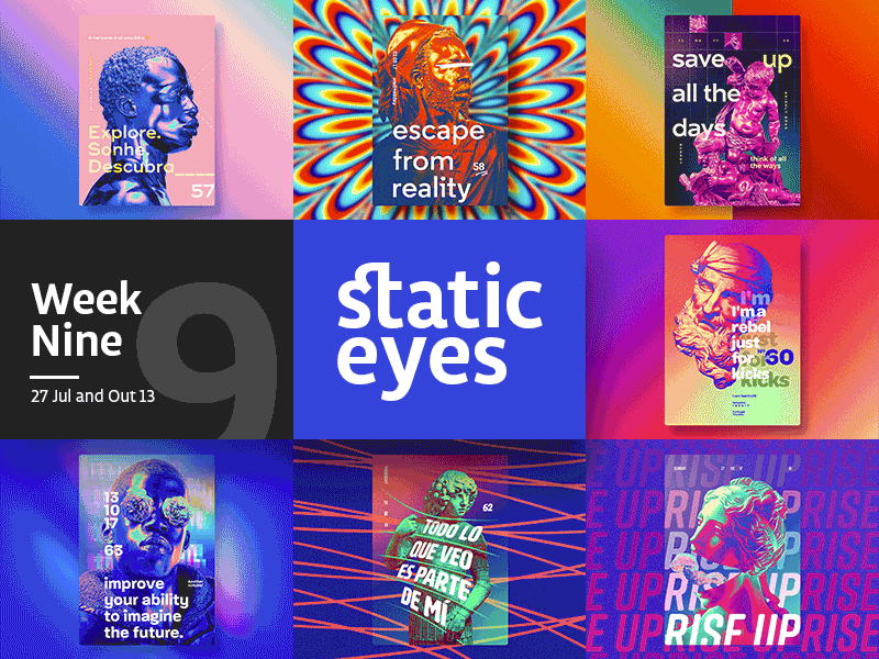 ☝ static eyes☝ #09 • Week Collection by Bruno Justo Pego on Dribbble