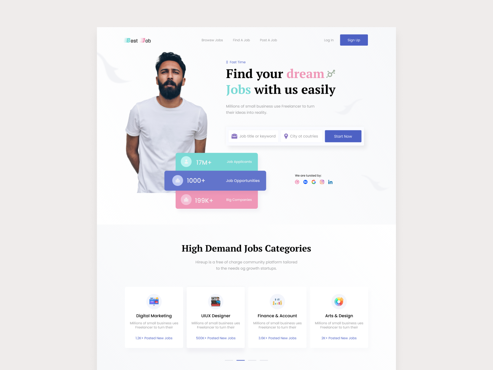 Job Finding Website Design by MD Ashraful Islam Talukdar on Dribbble