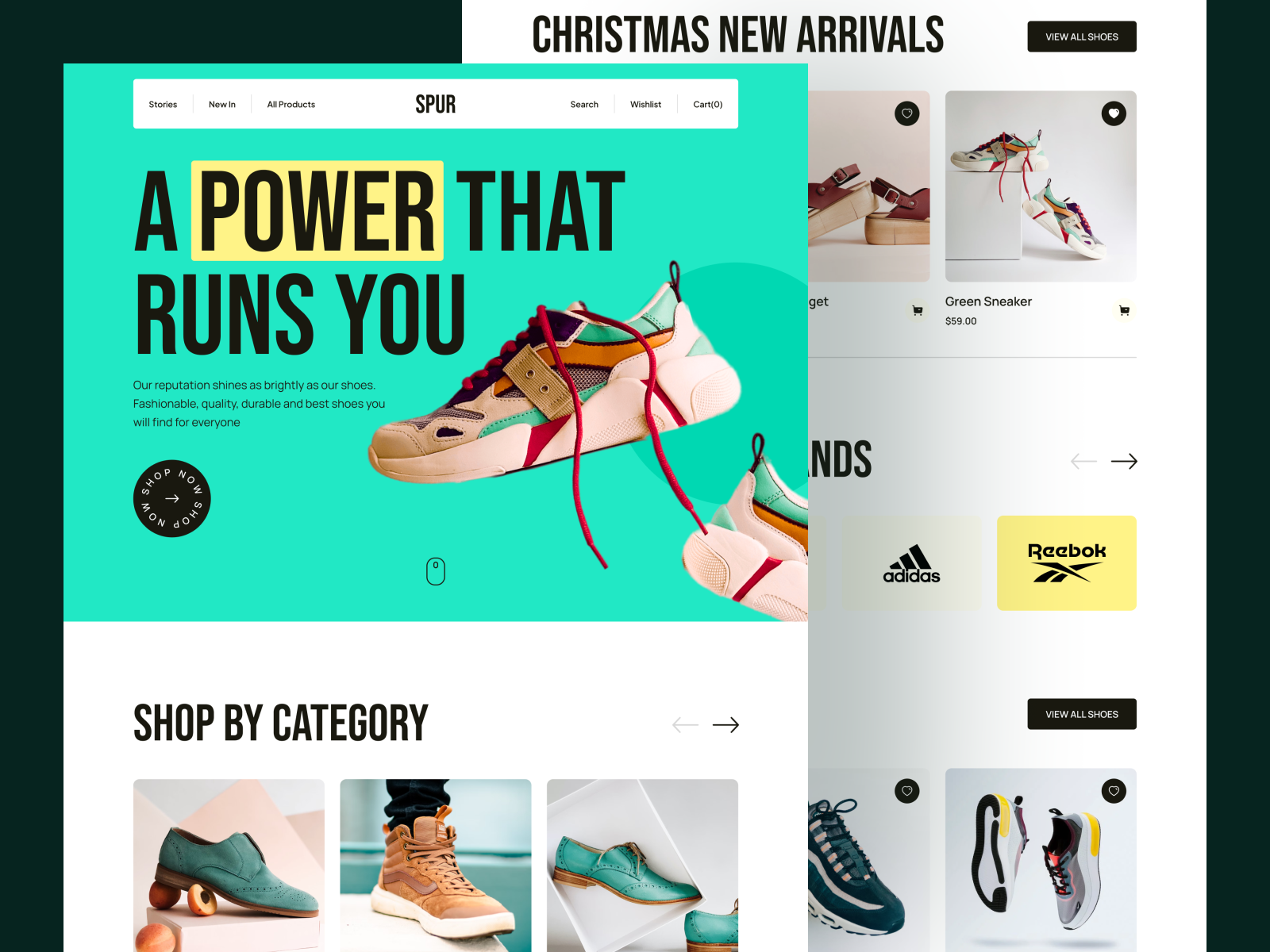 Shoe Store Landing Page by Moskur Alam on Dribbble