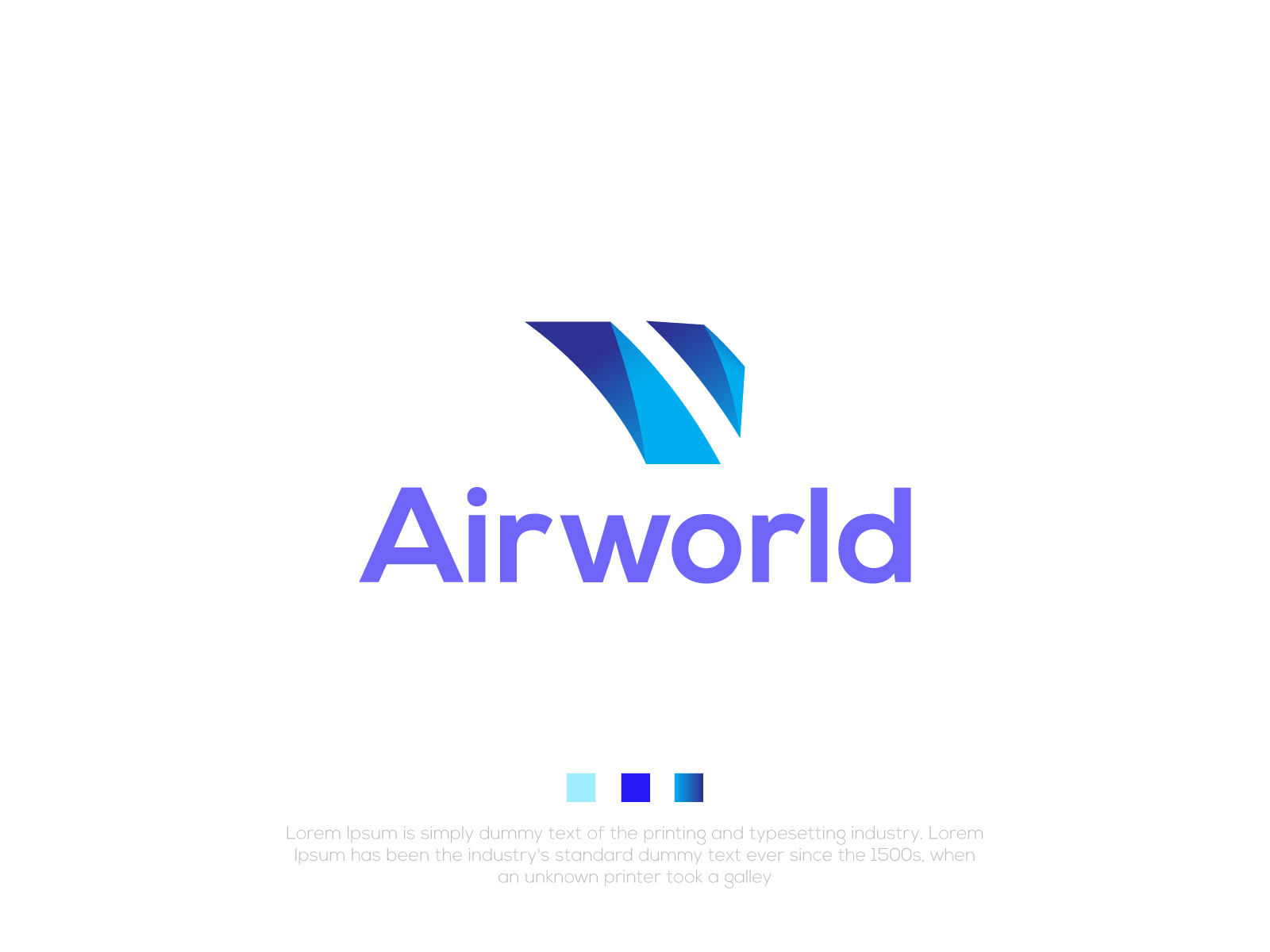 Airworld Logo Design for Aviation Company by Md.Imon Hossain on Dribbble