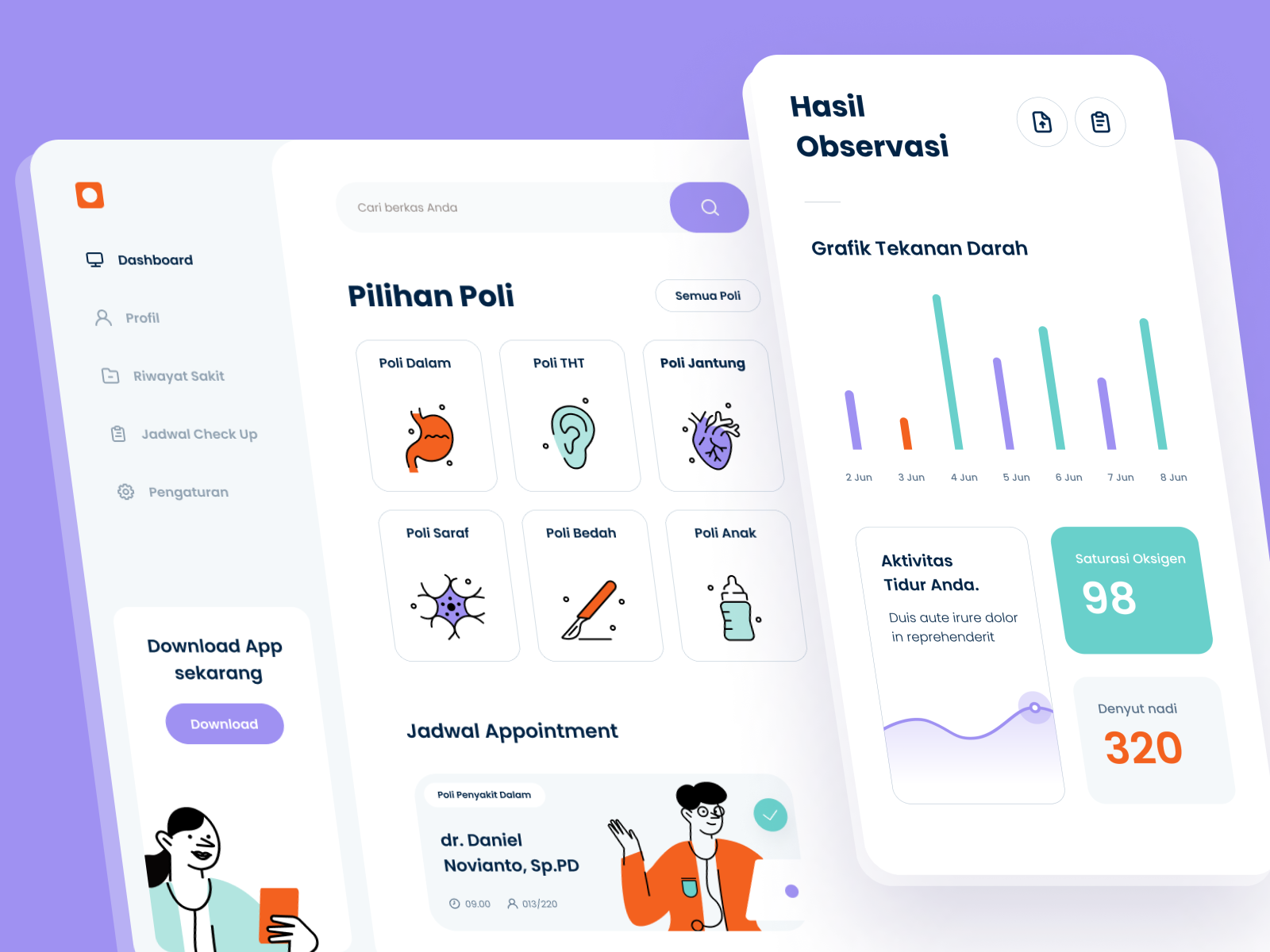 Health Dashboard by Citra Paperpillar for Paperpillar on Dribbble