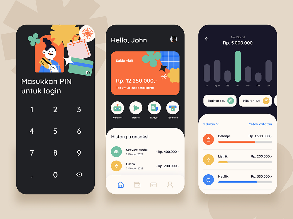 Exploration Bank Application by Citra Paperpillar for Paperpillar on Dribbble