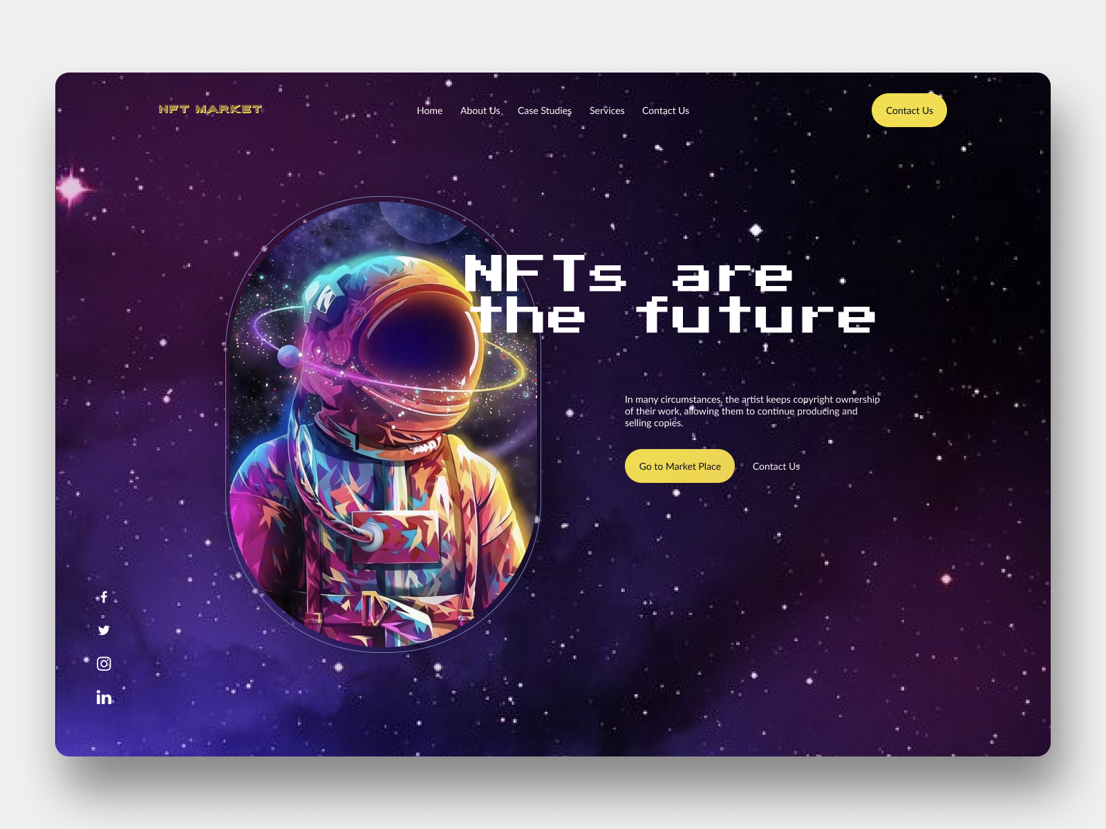 NFT Market Place - Landingpage concept by Usama Zia on Dribbble