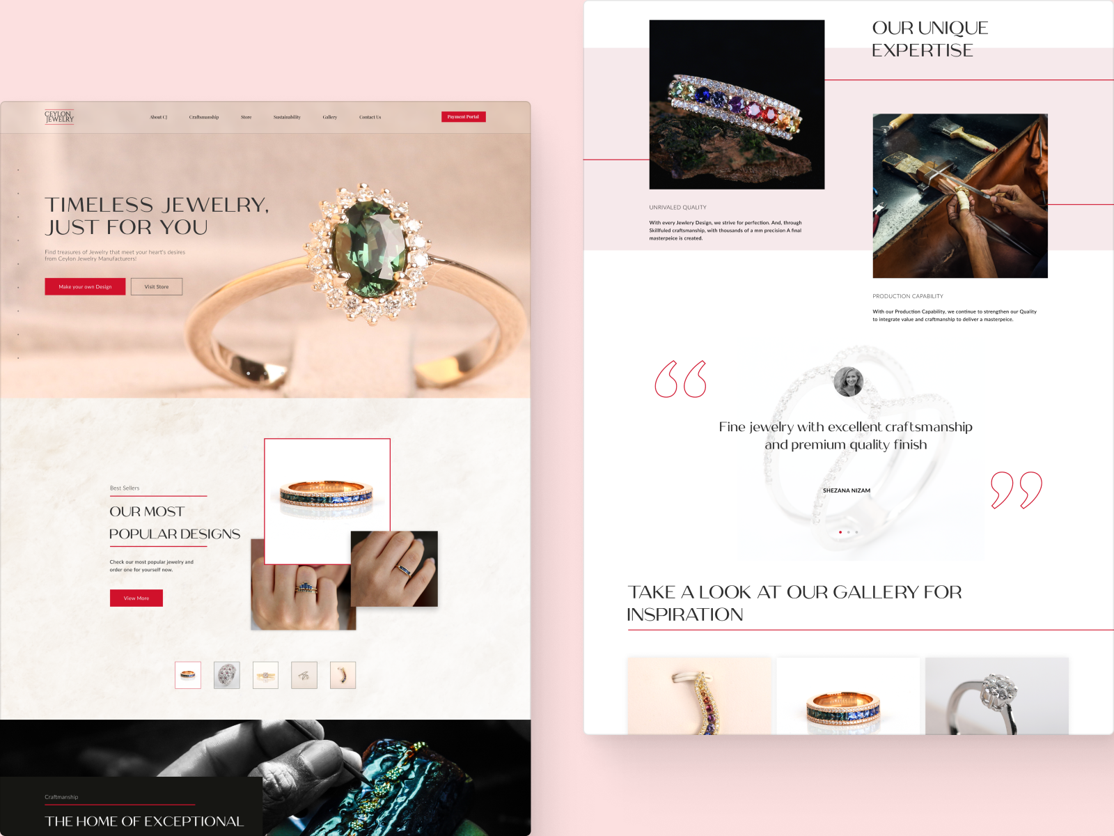 Ceylon Jewelry UI Design by CreativeHub Global on Dribbble