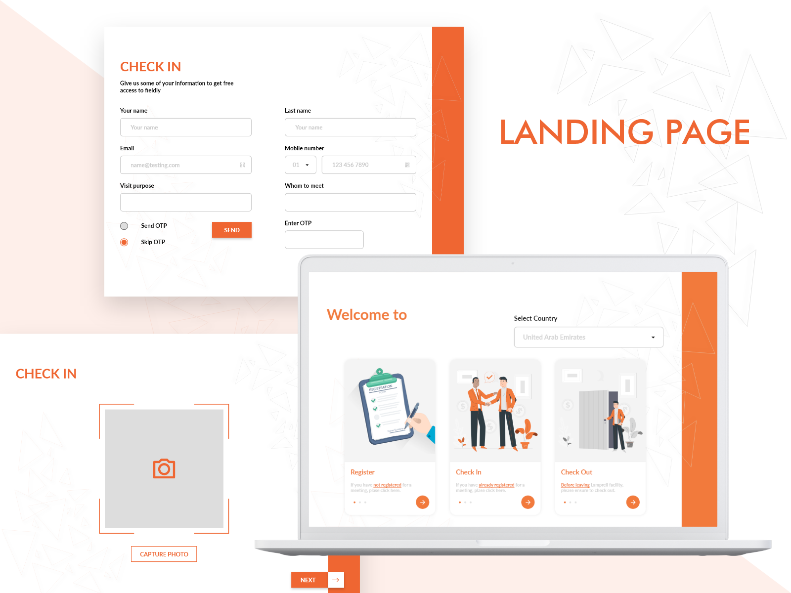 Employee check-in system UI by Rahul Kheni on Dribbble