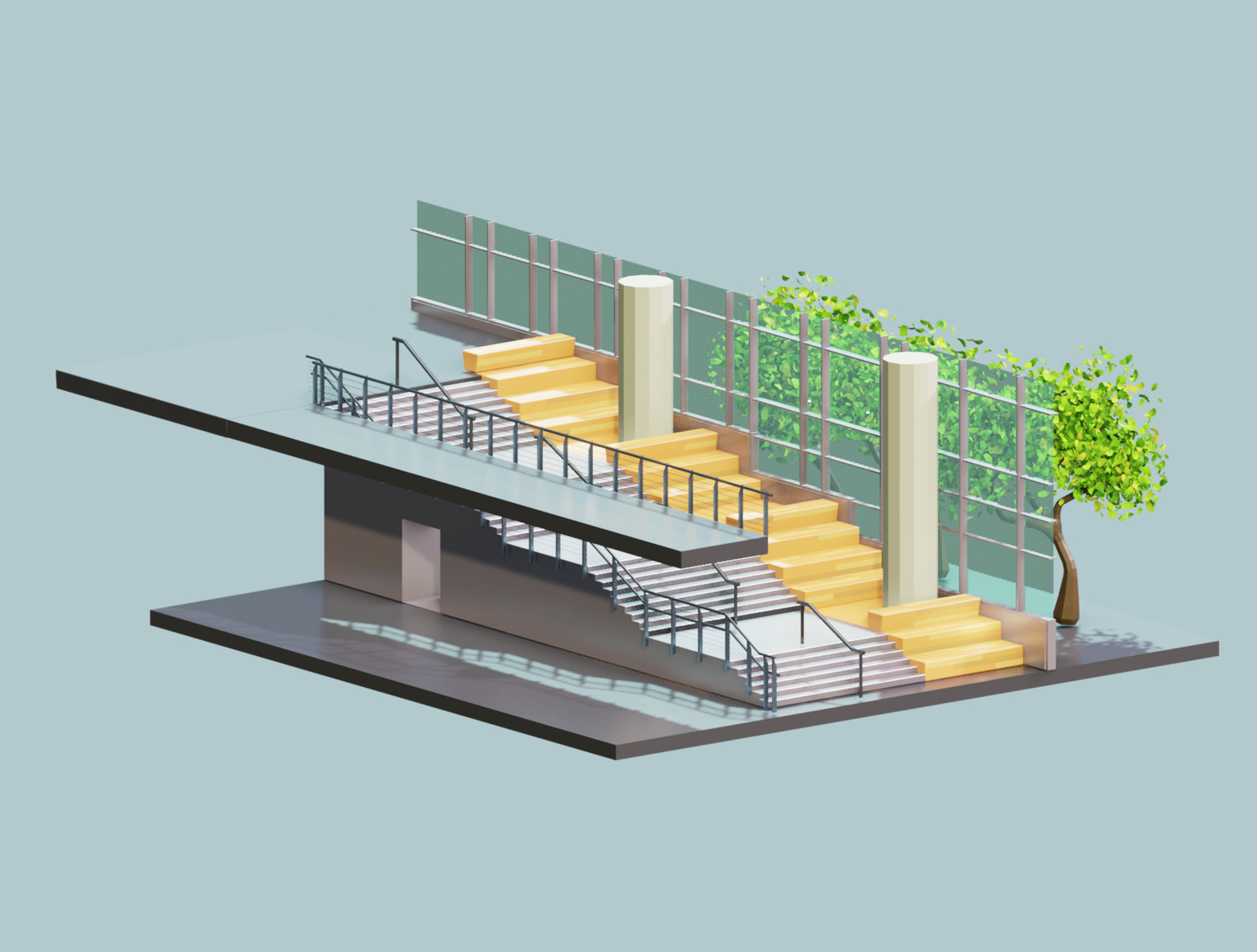 Georgia Tech Clough - 3d low poly art by Karis Wang on Dribbble