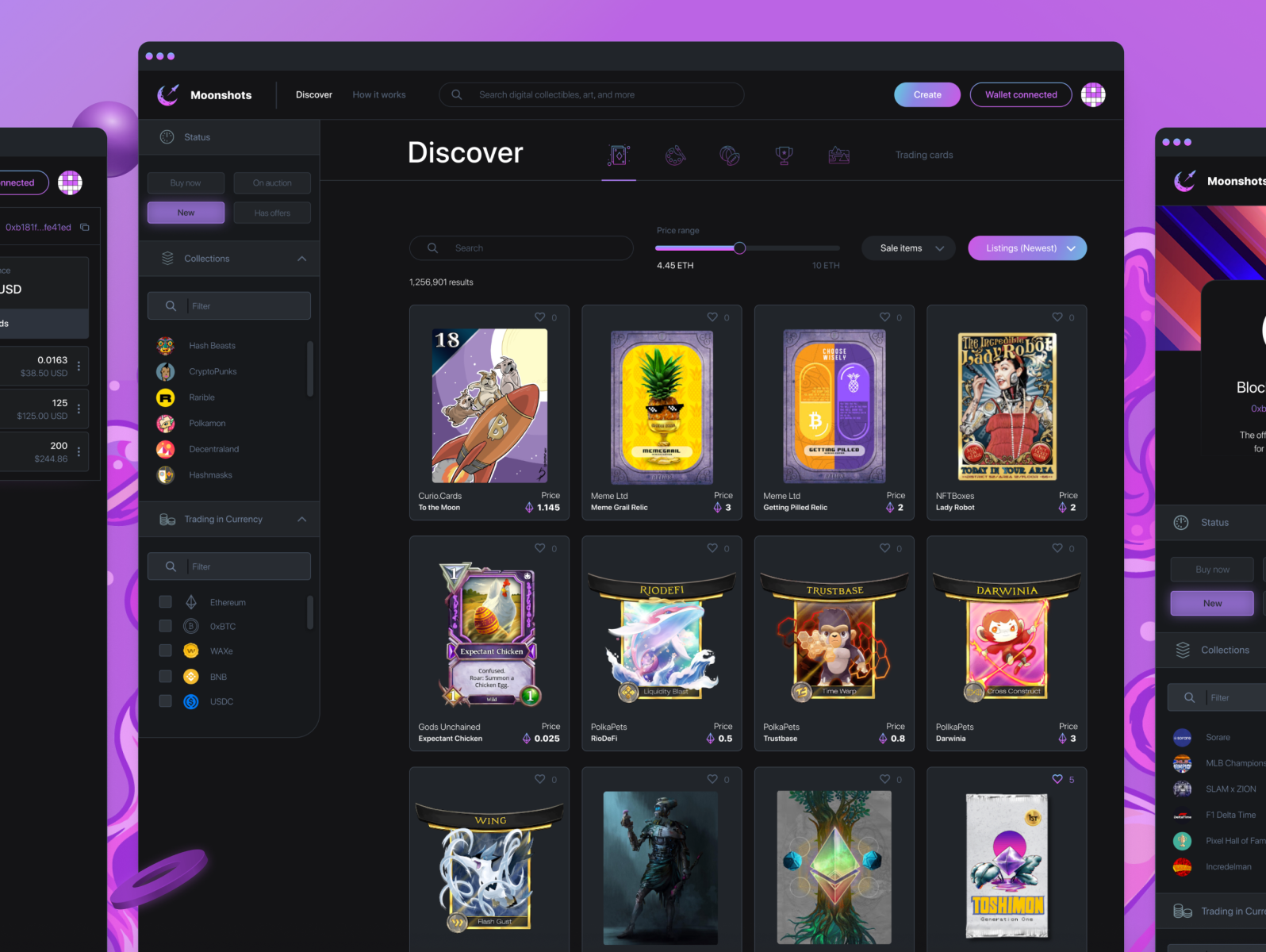 Moonshots 🌕🚀 - NFT Marketplace, Discover Screen by Sam Norris on Dribbble