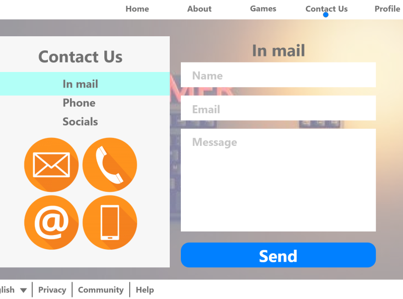 Daily UI 028 Contact Us by AbiodunOmonijo on Dribbble