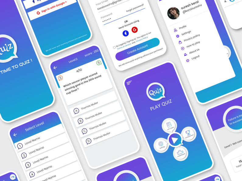 Android Quiz App Design Concept by Arkay Apps UI/UX on Dribbble