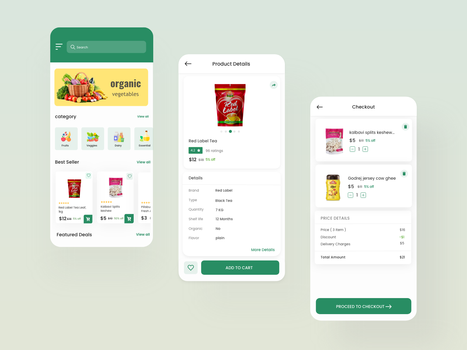 Grocery Store UI/UX Kit by Arkay Apps UI/UX on Dribbble