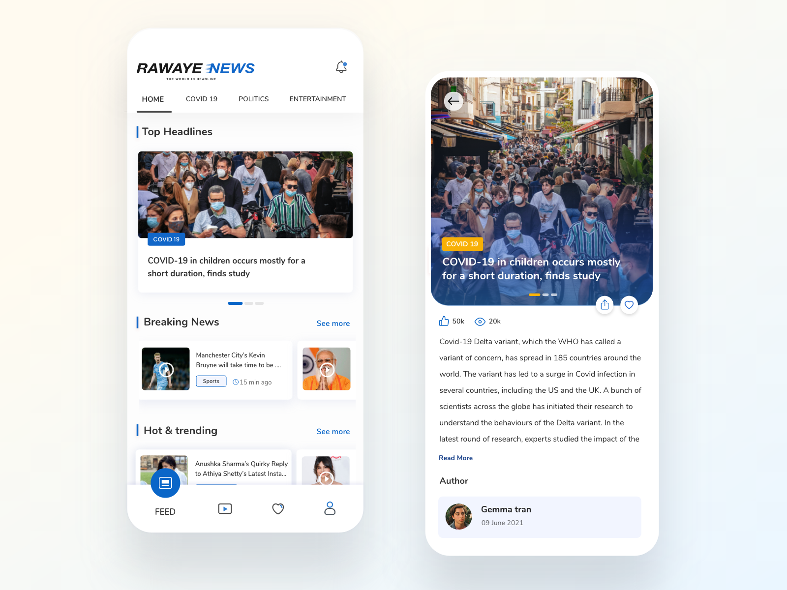 Rawaye News UI KIT by Arkay Apps UI/UX on Dribbble