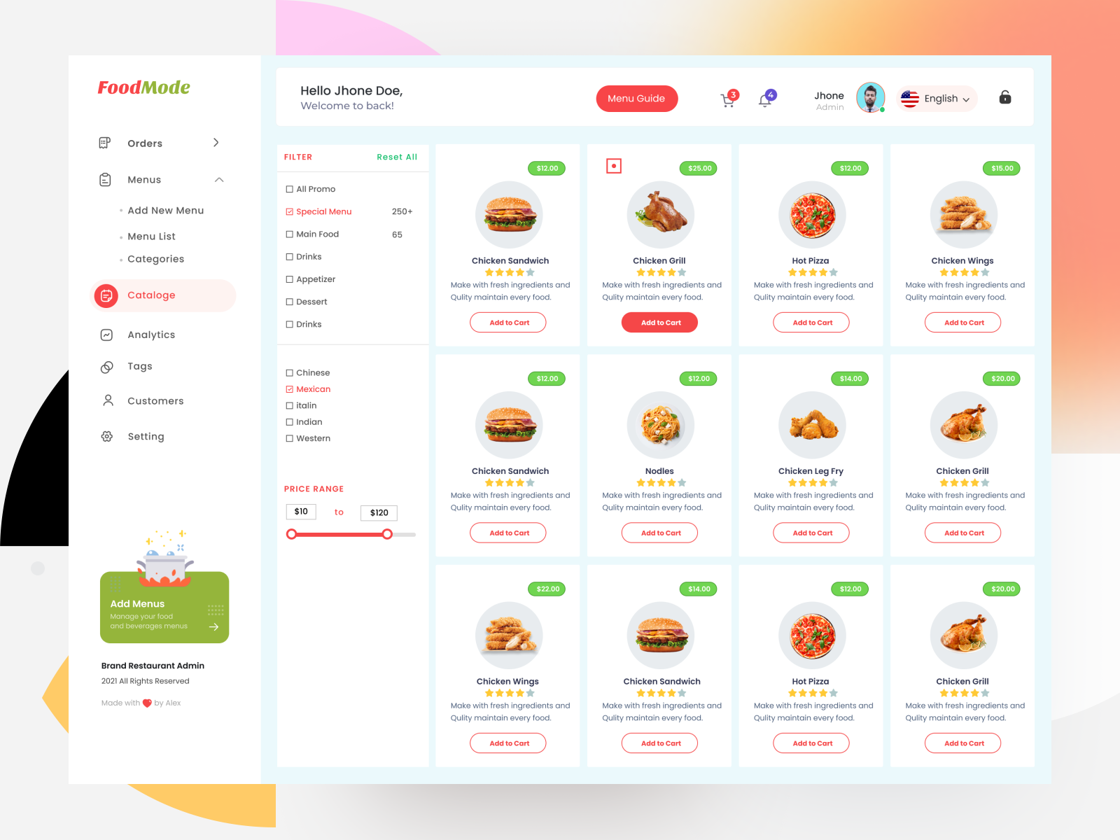 Restaurant Management System UI by Tajrin Nahar on Dribbble