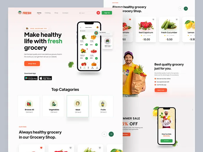 Grocery Website designs, themes, templates and downloadable graphic ...