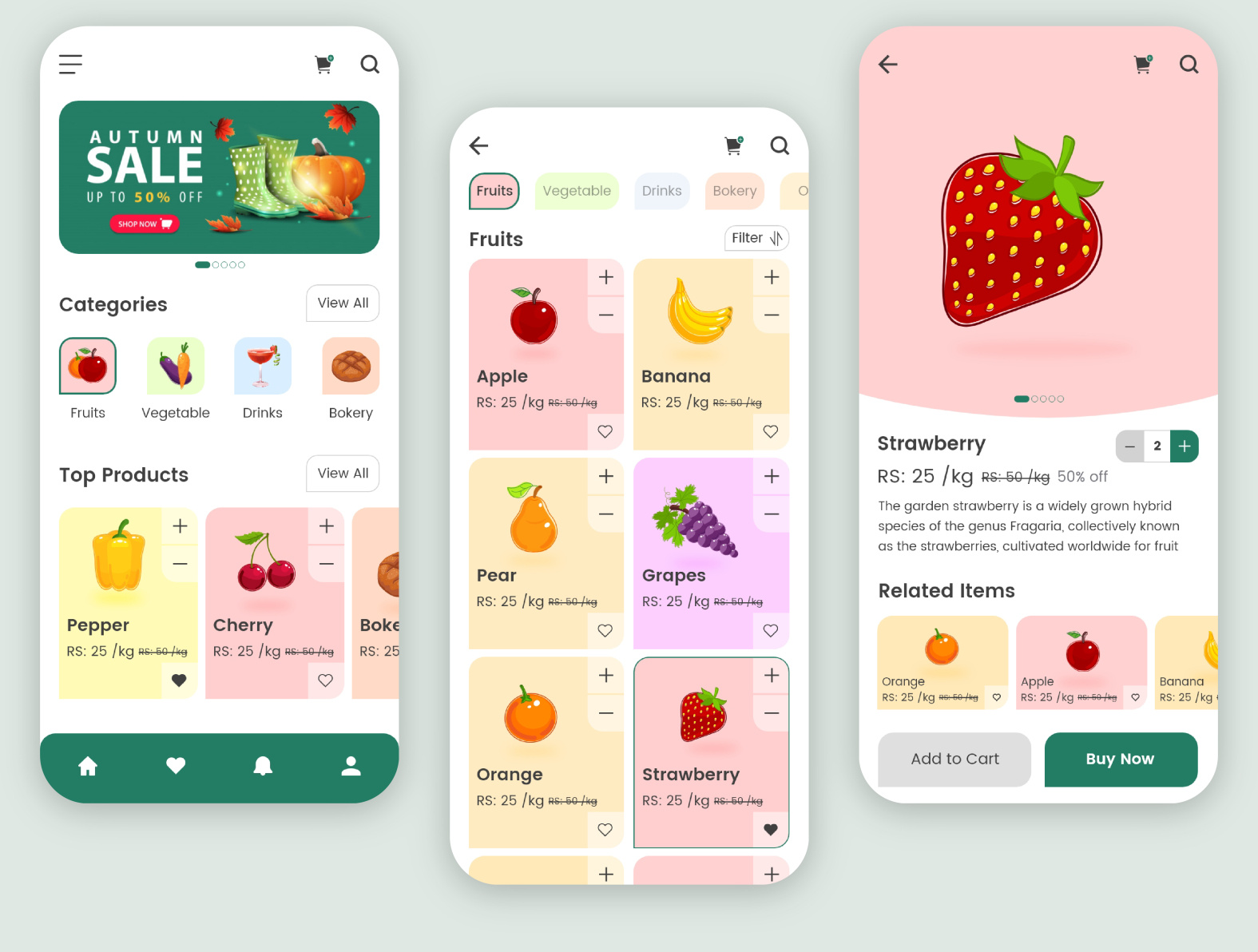 online grocery shopping by Karthik on Dribbble