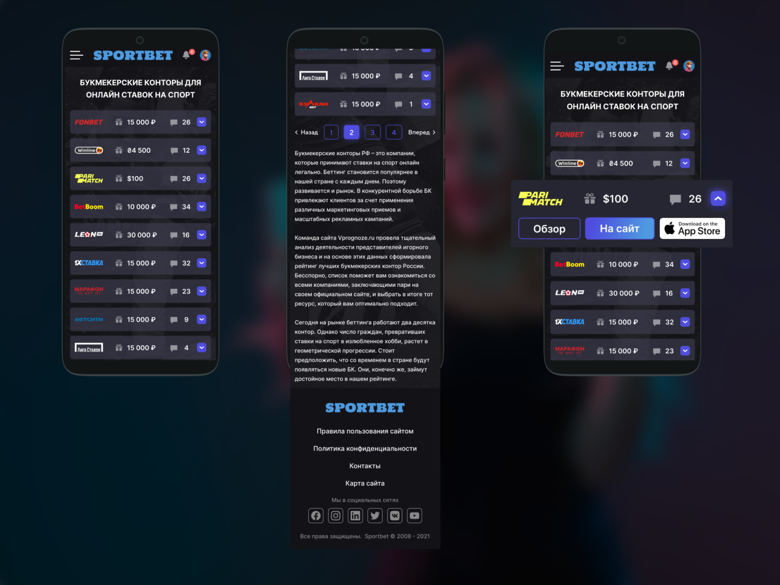App Sportbet by Jenya Savich on Dribbble