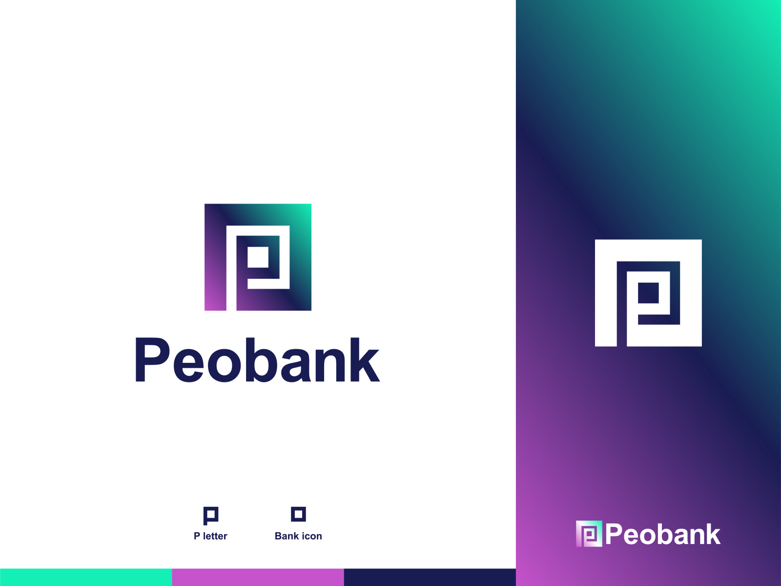 P or Bank Logo Concept by MD. PERVEZ HASAN RUBEL on Dribbble