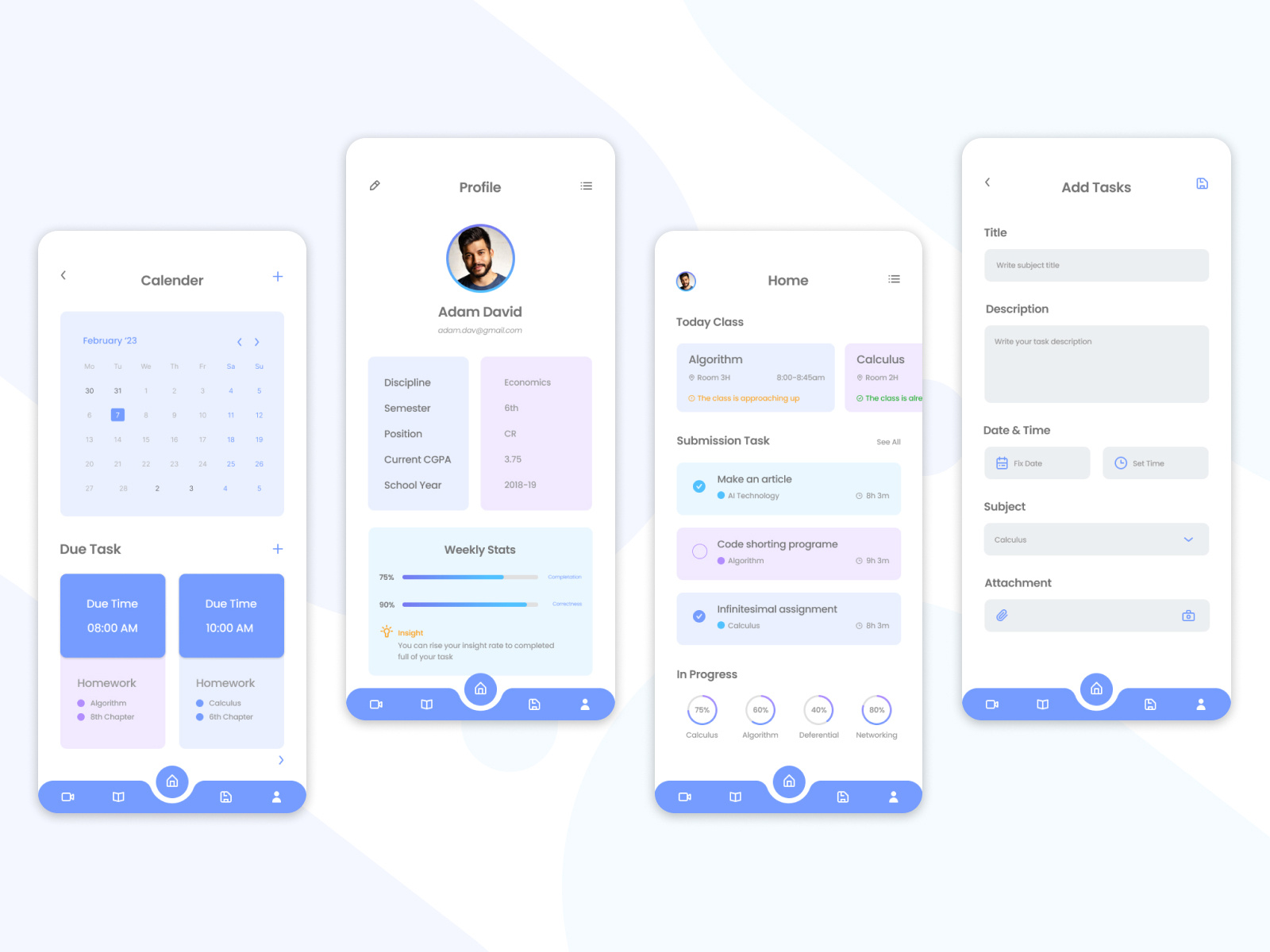 School Class Manage app design by Abdul Al Noman on Dribbble