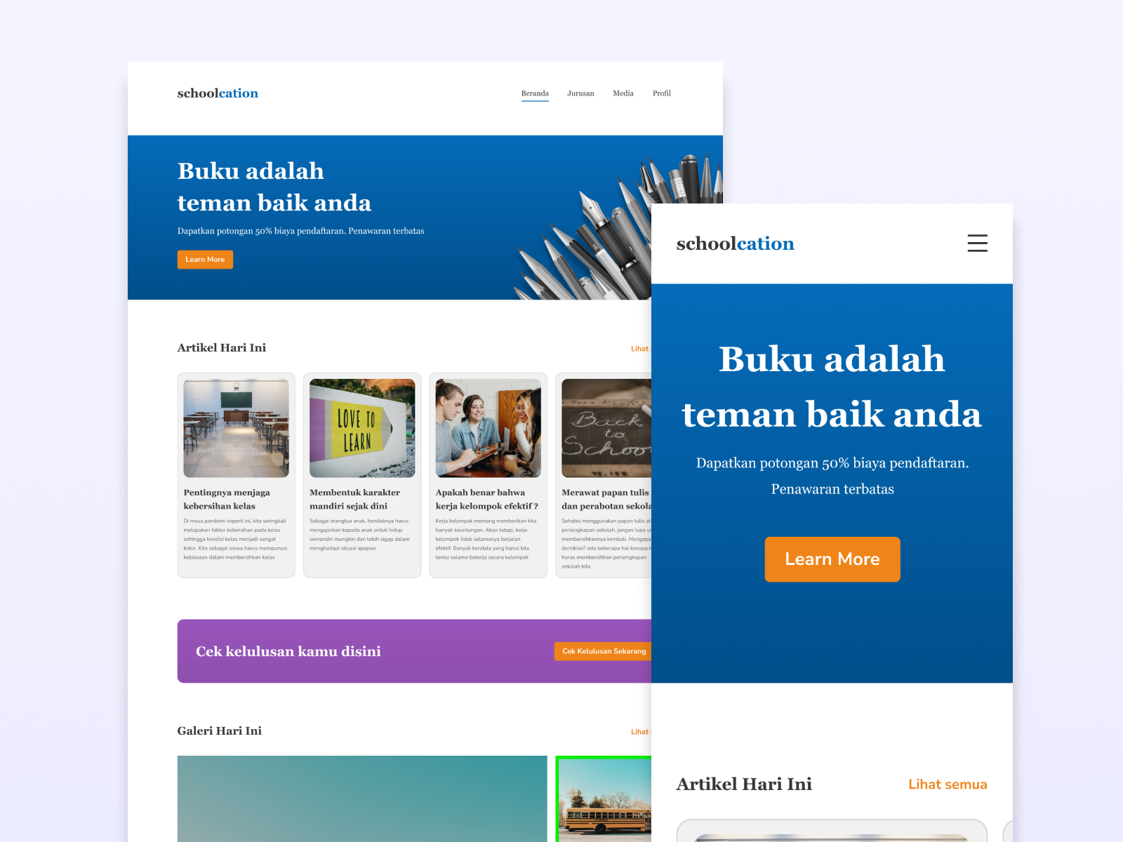 School Portal UI Design by Naufal Permana on Dribbble