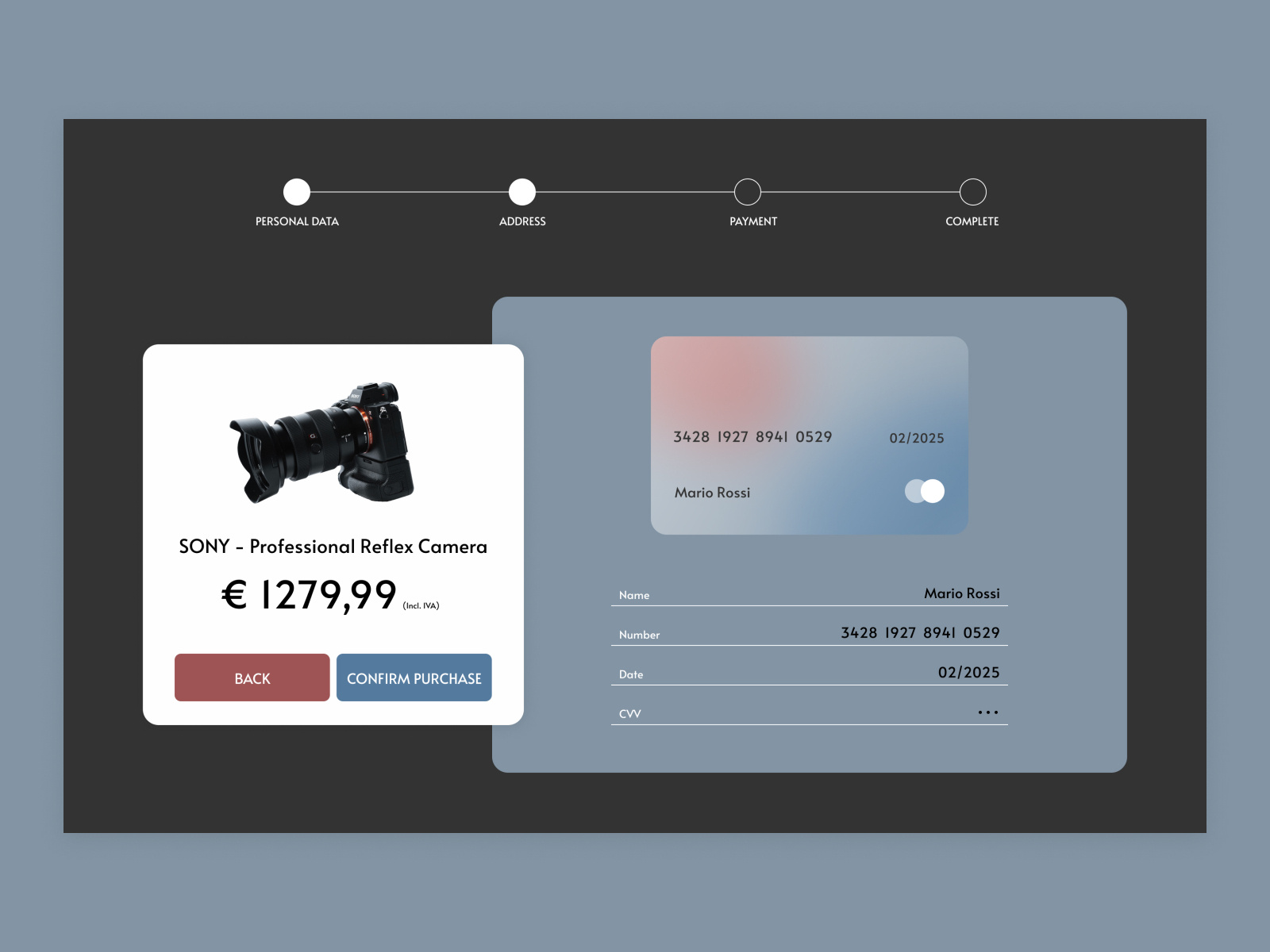 Daily UI 2 - Credit Card Checkout by Jacopo Jardine on Dribbble