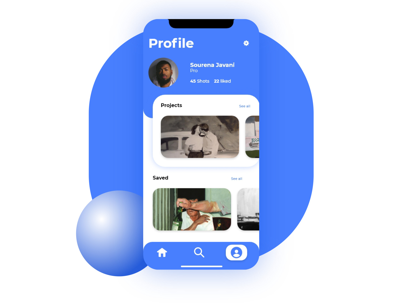 Profile Page // 006 Daily UI by Sorena Javani on Dribbble