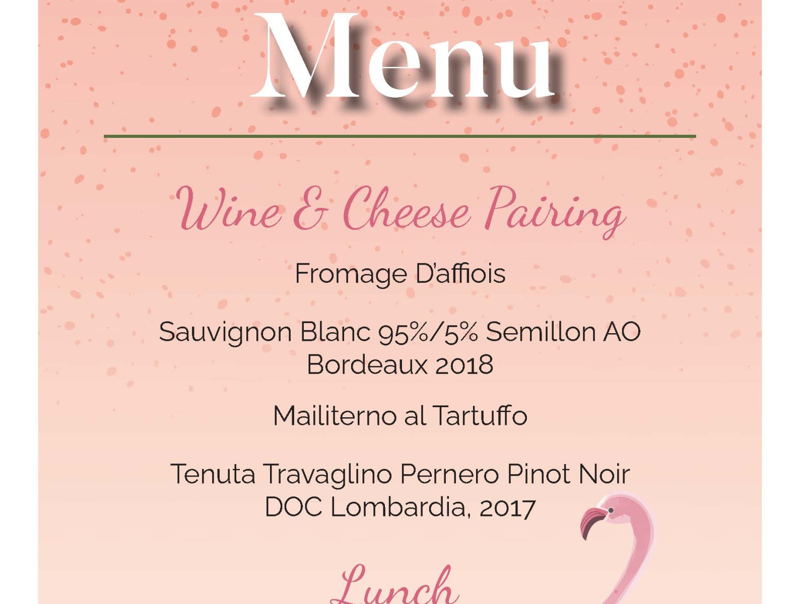 Flamingle Menu by Chantal Zahrndt on Dribbble