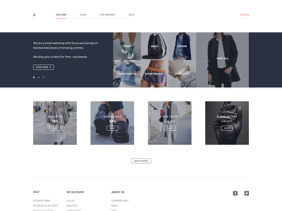 Webshop Fashion by Jake Sunshine on Dribbble