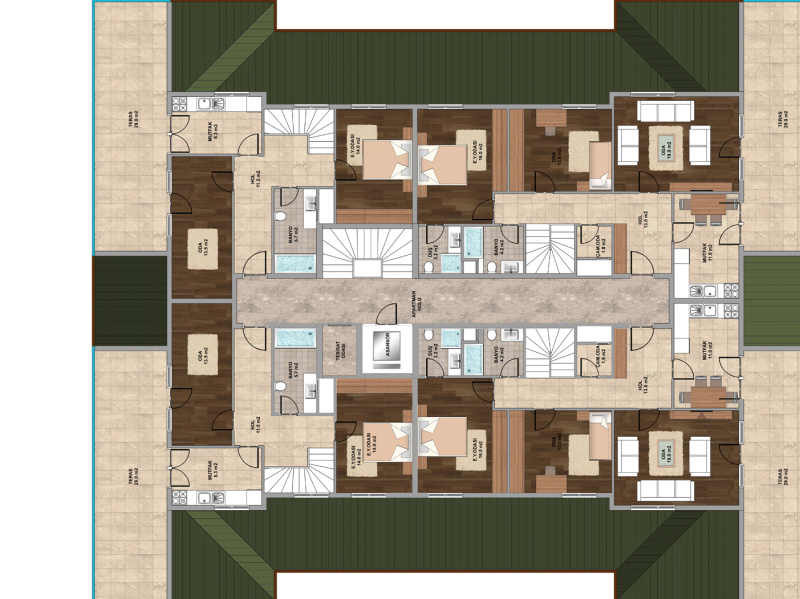 2D Photoshop Texture Floorplan by Ömer Kaya on Dribbble