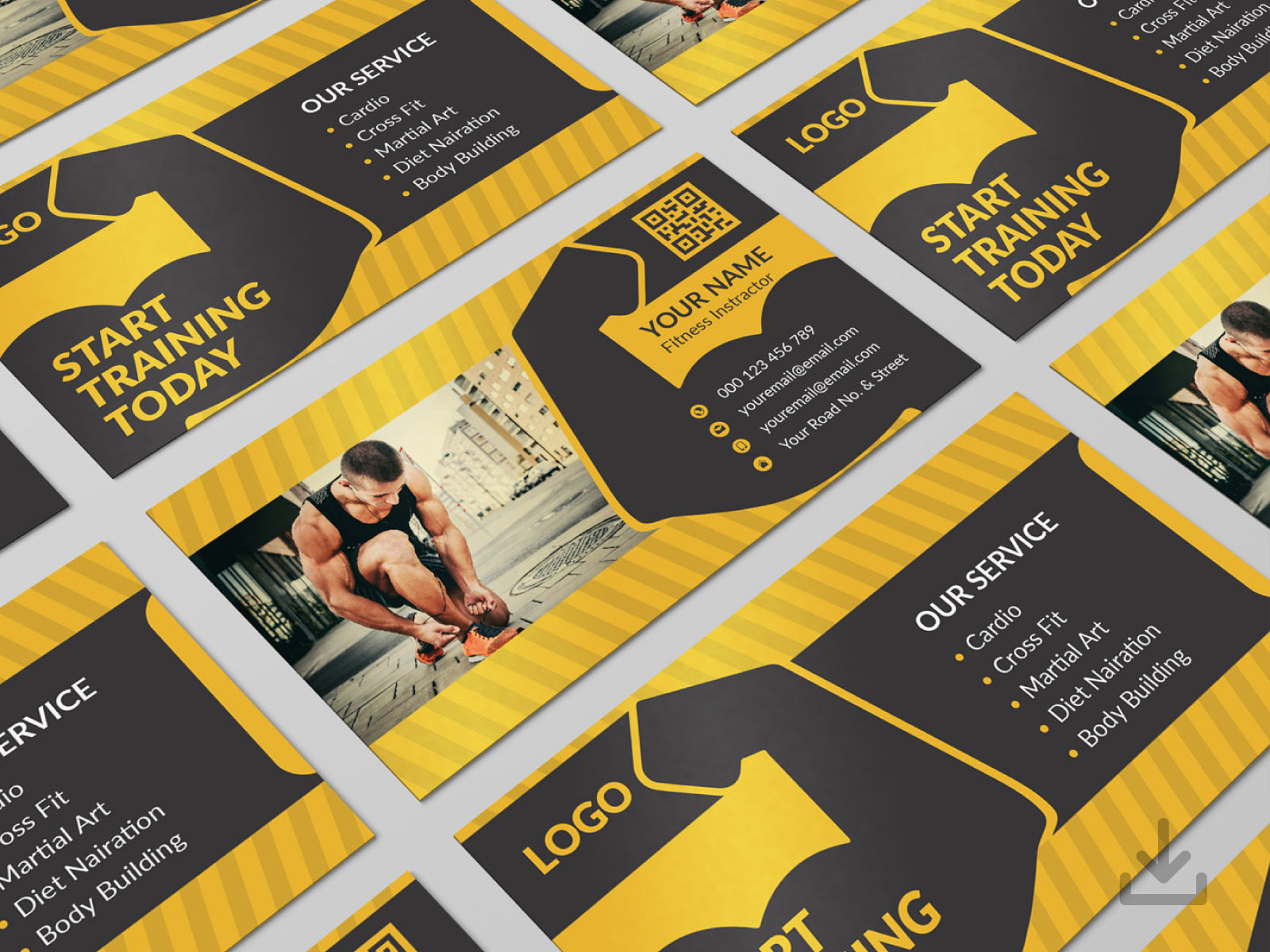 Gym and Workout Business Card by Mgain_Designer on Dribbble