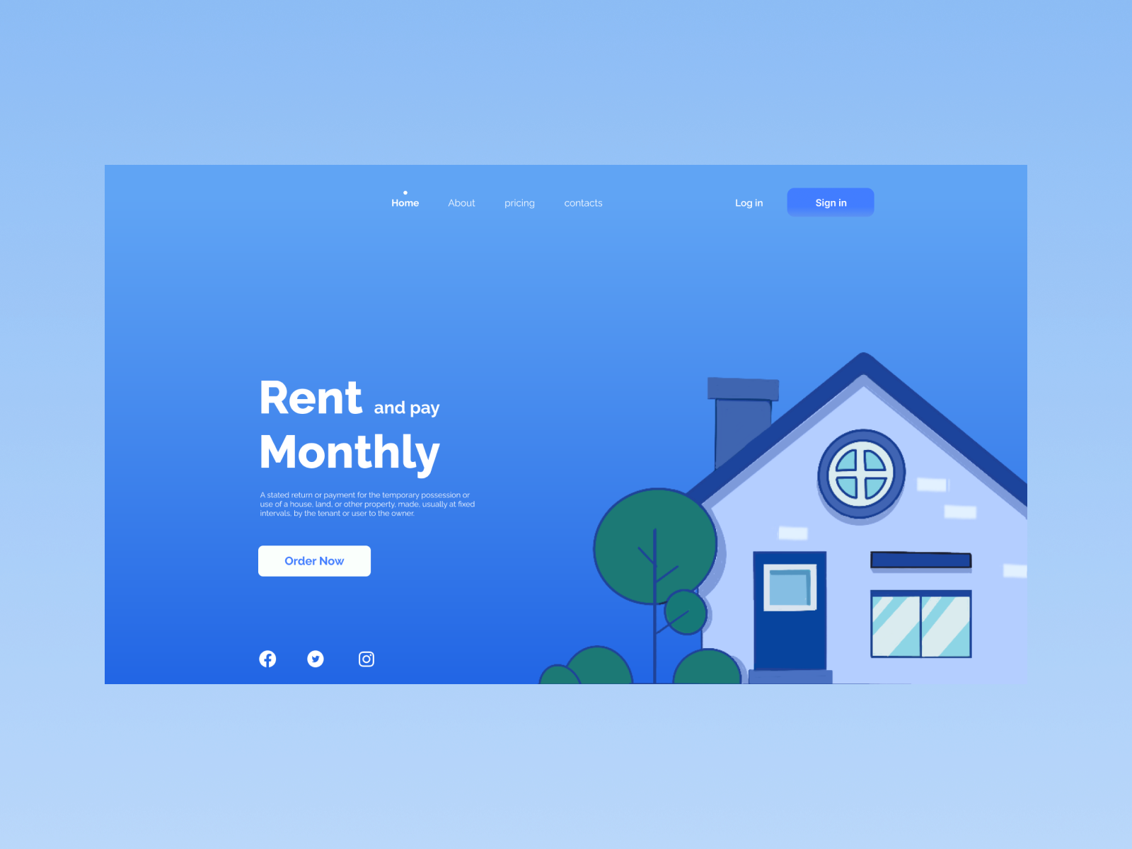 House rent landing page design by Tanbir on Dribbble